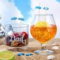 100pcs Blue Fish-Shaped Disposable Skewers - Eco-Friendly Bamboo Picks ...