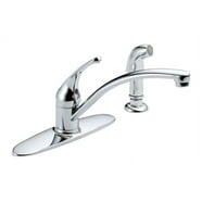 Delta 100LF-HDF Classic Single Handle Centerset Kitchen Faucet, Chrome ...