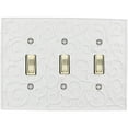 Meriville French Scroll 3 Toggle Wallplate, Triple Switch Cover Plate ...