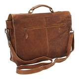 Sharo Soft Leather Laptop and iPad Brief and Messenger Bag - Walmart.com