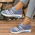 Blue Womens Breathable Soft Soled Closed Toe Shoes Comfortable ...