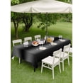 60x84 Inch Outdoor Tablecloth with Umbrella Hole Zipper Rectangle Black ...