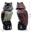 2 Pack Owl Scarecrow Decoys 15 Inch Outdoor Garden Bird Repellent ...
