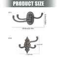 Cast Iron Wall Mount Hook Adjustable For Storage Solution Easy Assembly ...