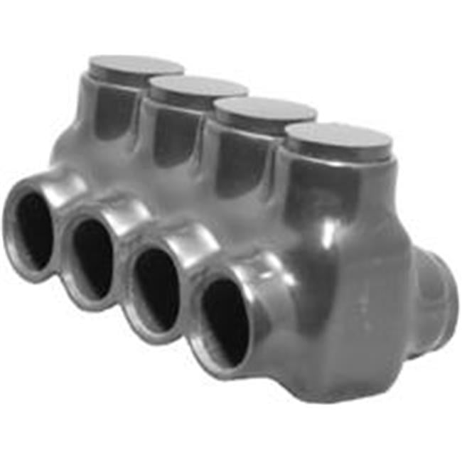Black Insulated Multi-Cable Connector - Dual Entry 4 Ports 2 - 0 - 14 ...