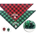 Christmas Dog Bandanas 2PCS-Small,Classic Plaid Triangle Holiday Scarf ...