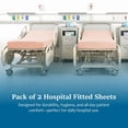 2-Pack Hospital Bed Fitted Sheets, Standard Size 36" x 80" x 12" Deep ...