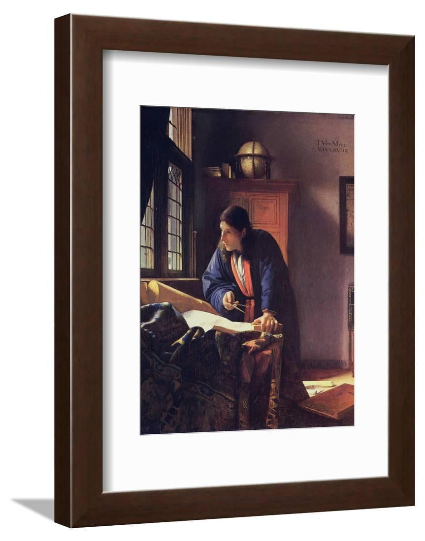 The Geographer, 1668-1669 Framed Print Wall Art By Johannes Vermeer ...