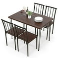 Gymax 5-Piece Dining Table Set for Small Space Kitchen Table Set for 4 ...