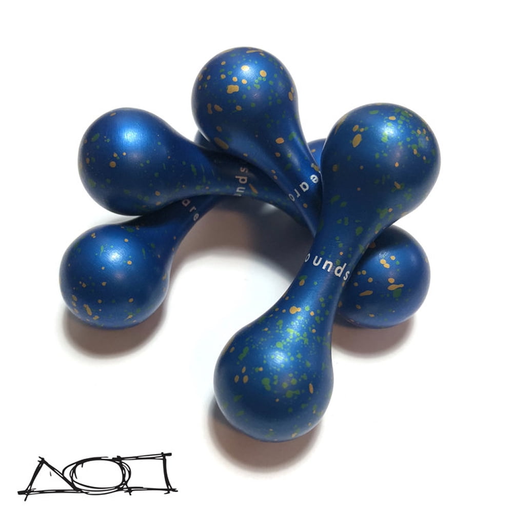 AroundSquare Knucklebone Skill Toy - Begleri - (Aluminum Blue Splash ...