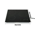 26-inch 3-Burner Ceramic Cooktop with Infrared Heating, 2600W Electric ...