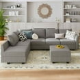 Free Shipping! HONBAY Convertible Modular Sectional Sofa with Chaise ...