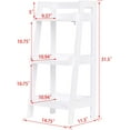UTEX 3-Tier Ladder Shelf, Standing Storage Spacesaver, Open Wood Unit ...