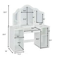 Topbuy Tri-folding Vanity Dressing Dask Display Table Cosmetics ...