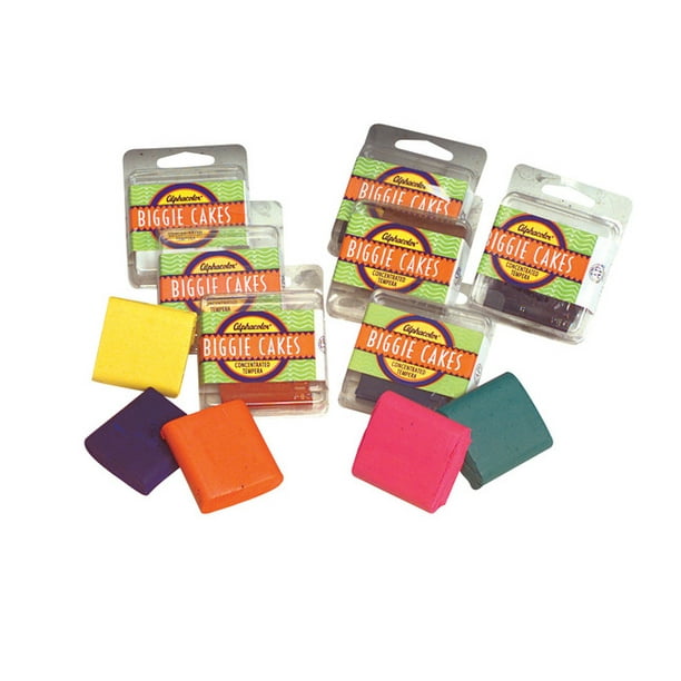 Alphacolor Biggie Cakes Concentrated Tempera Assorted Colors 12 Pack ...