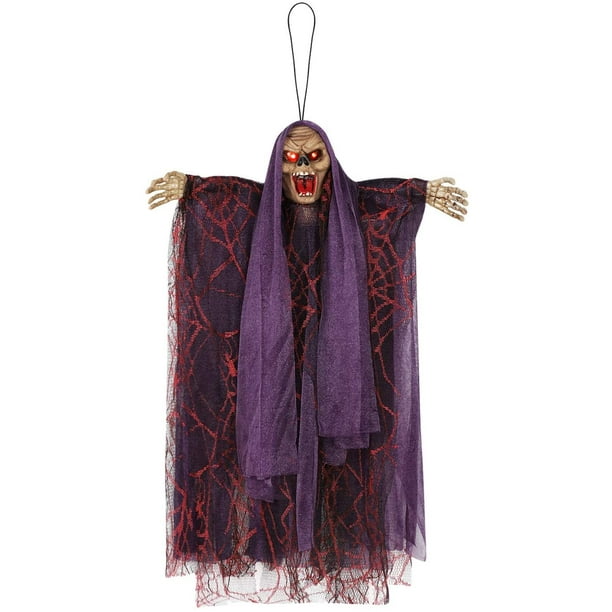 Halloween Hanging Skeleton Ghost Witch Grim Reaper Skull with Voice ...