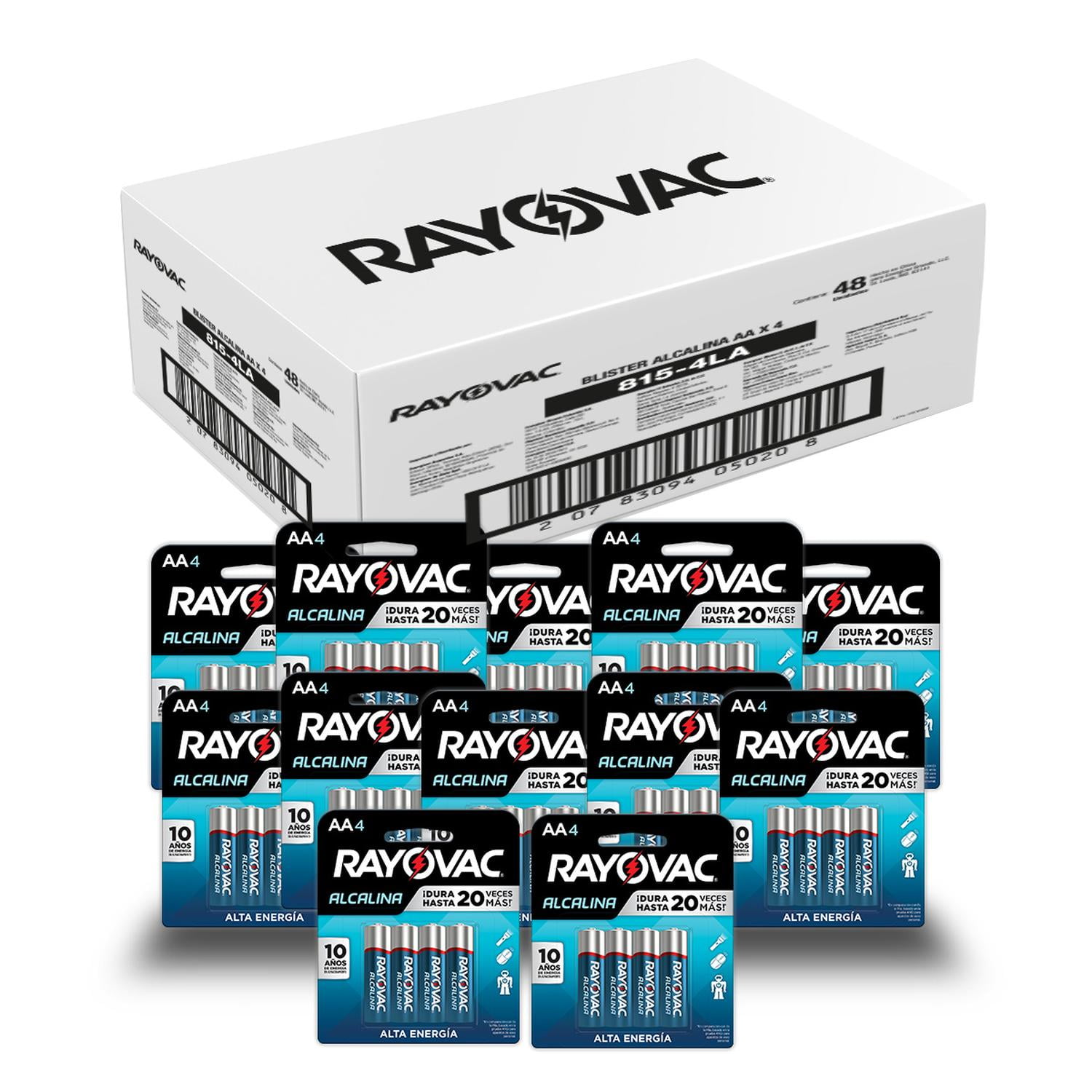 PILA RAYOVAC ALCALINA AA CON 48 UNIDADES 1.5V Rayovac ECOM220 | Bodega ...