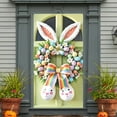 Deeceymbur Easter Themed Door Cover Bunny Design Polyester Fabric for ...