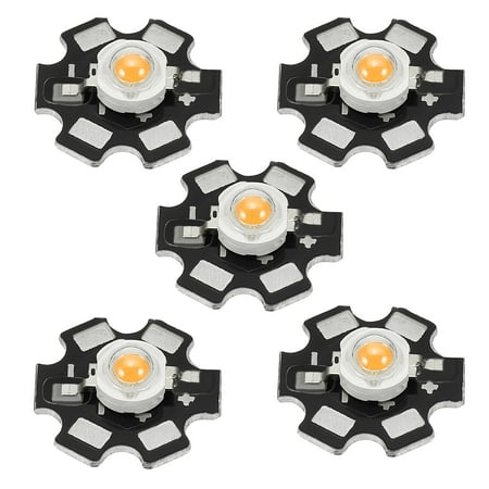 Uxcell 3.2-3.4VDC 1W 90lm Replacement COB LED Light Chip Bead Pink 5 ...