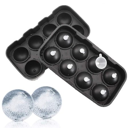 Silicone 8 trous Ice Ball Mold Huit Grille Rond Ice Cube Moule avec ...
