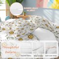 Daisies Flowers Twin Duvet Cover Set, Spring Summer Pastoral Leaves 4 ...