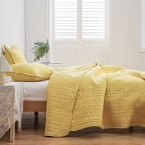 LUCKYBULL Gold Yellow Quilt Set Boho Bedspread King Size (90x104 in), 3 ...