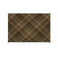 Brown Plaid Sun Shade Sail 12'X16' Rustic Farmhouse Abstract UV Block ...
