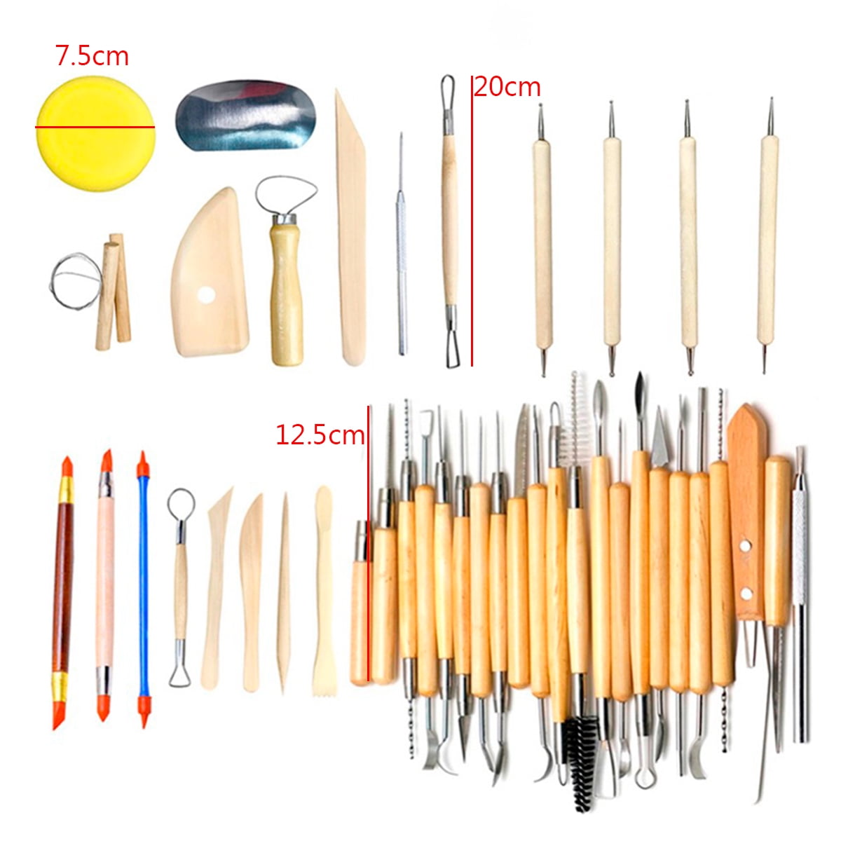 42pcs set Wooden Handle Pottery And Sculpting Tools Set DIY Clay Tool 42pcs-set-wooden-handle-pottery-and-sculpting-tools-set-diy-clay-tool