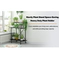 Zhongma 3 Tier Mobile Plant Stand, Rolling Pot Rack, Indoor/Outdoor ...