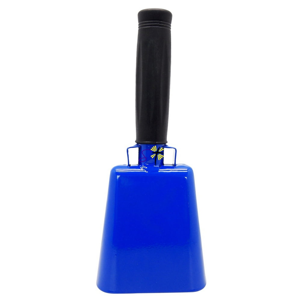 8.6 inch Blue Bell Black Handle Cowbell with Stick Grip Handle Used for ...
