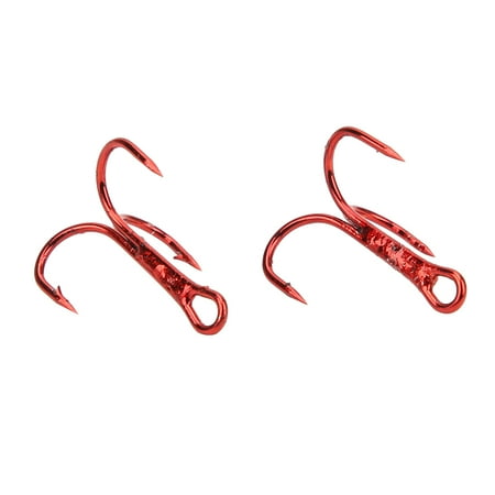 Fishing Hook, Red 3 Options Fishhook, 100PCS For Stream Sea Fishing ...
