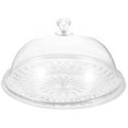 Clear Plastic Cake Stand with Dome Cover and Serving Tray for Elegant ...