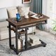 Tribesigns Small Portable Desk with Power Outlet, Height Adjustable ...