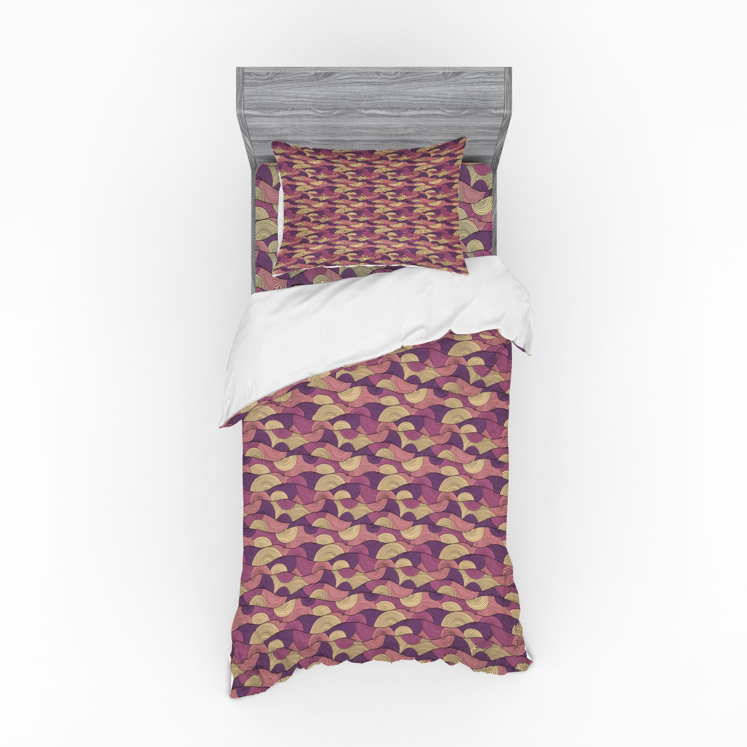 Ambesonne Abstract Bedding Set 3 Pcs, Arch Shapes Doodle Art, Twin XL ...