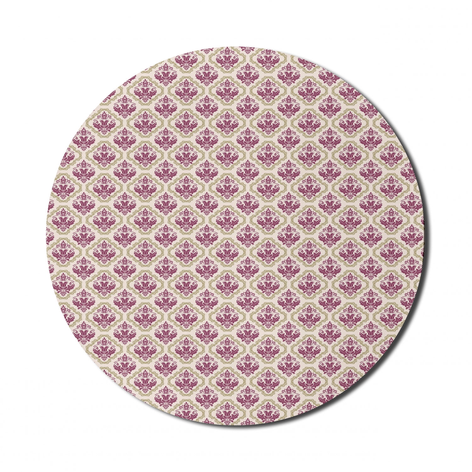 Vintage Mouse Pad for Computers, 1960s Retro Damask Stencil Style ...