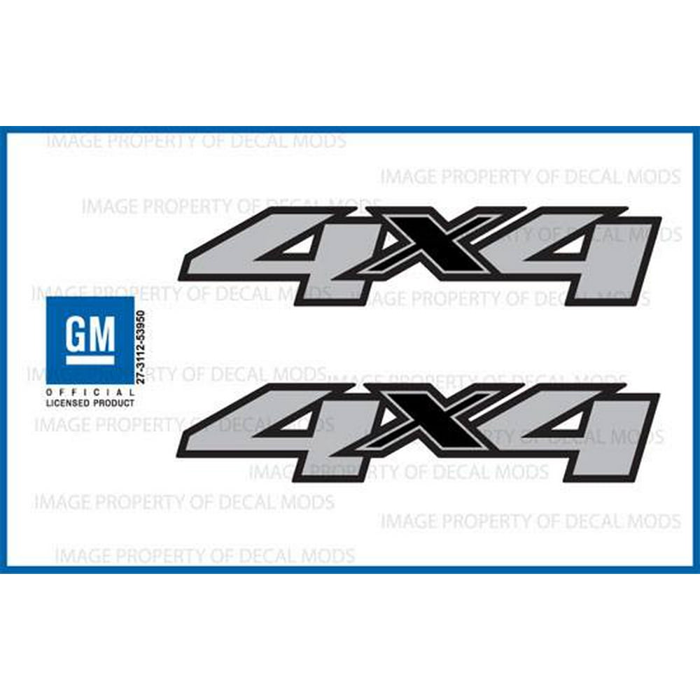 GMC Sierra 4x4 decals stickers - F (2007-2013) bed side 1500 2500 3500 ...