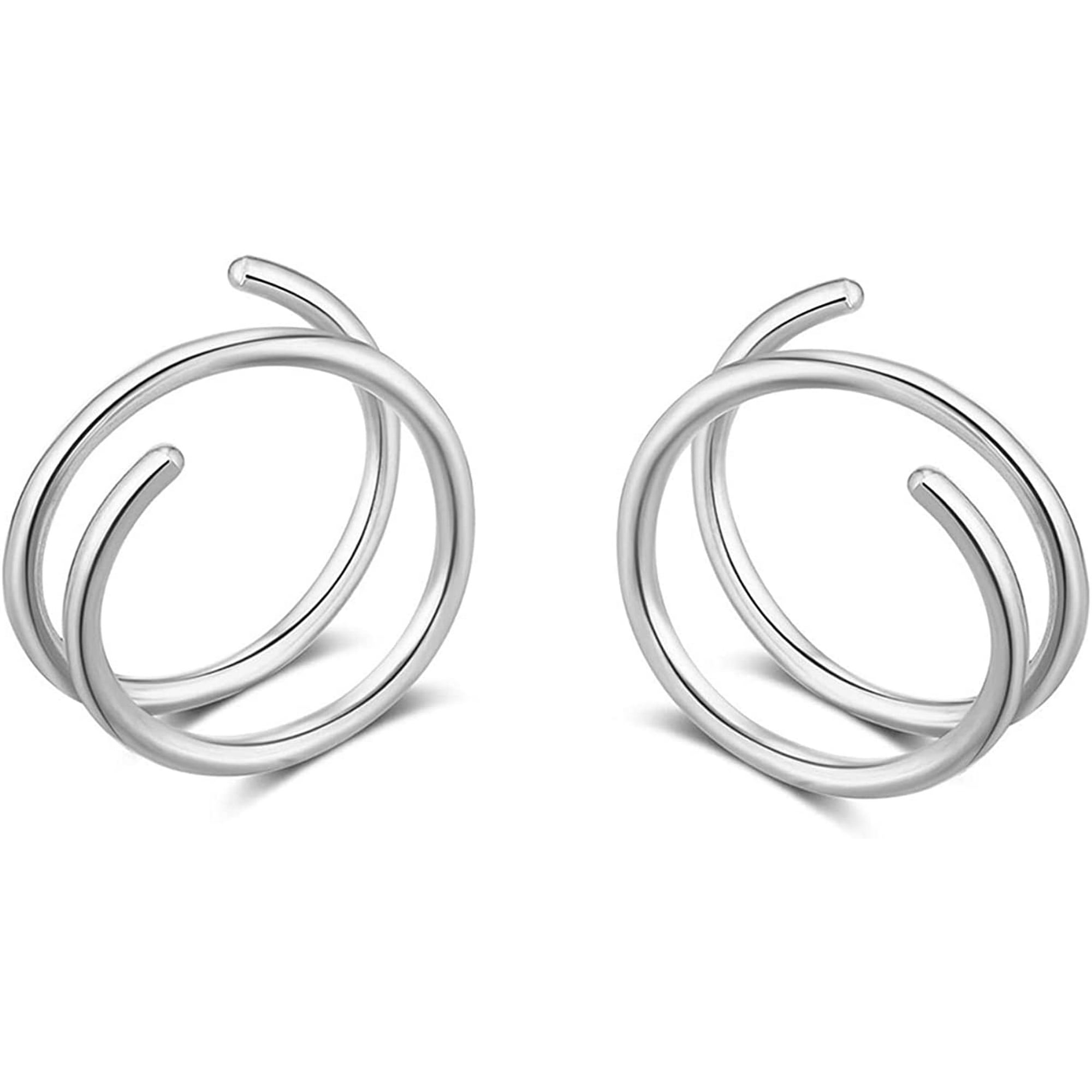 Double Cartilage Hoop Earrings