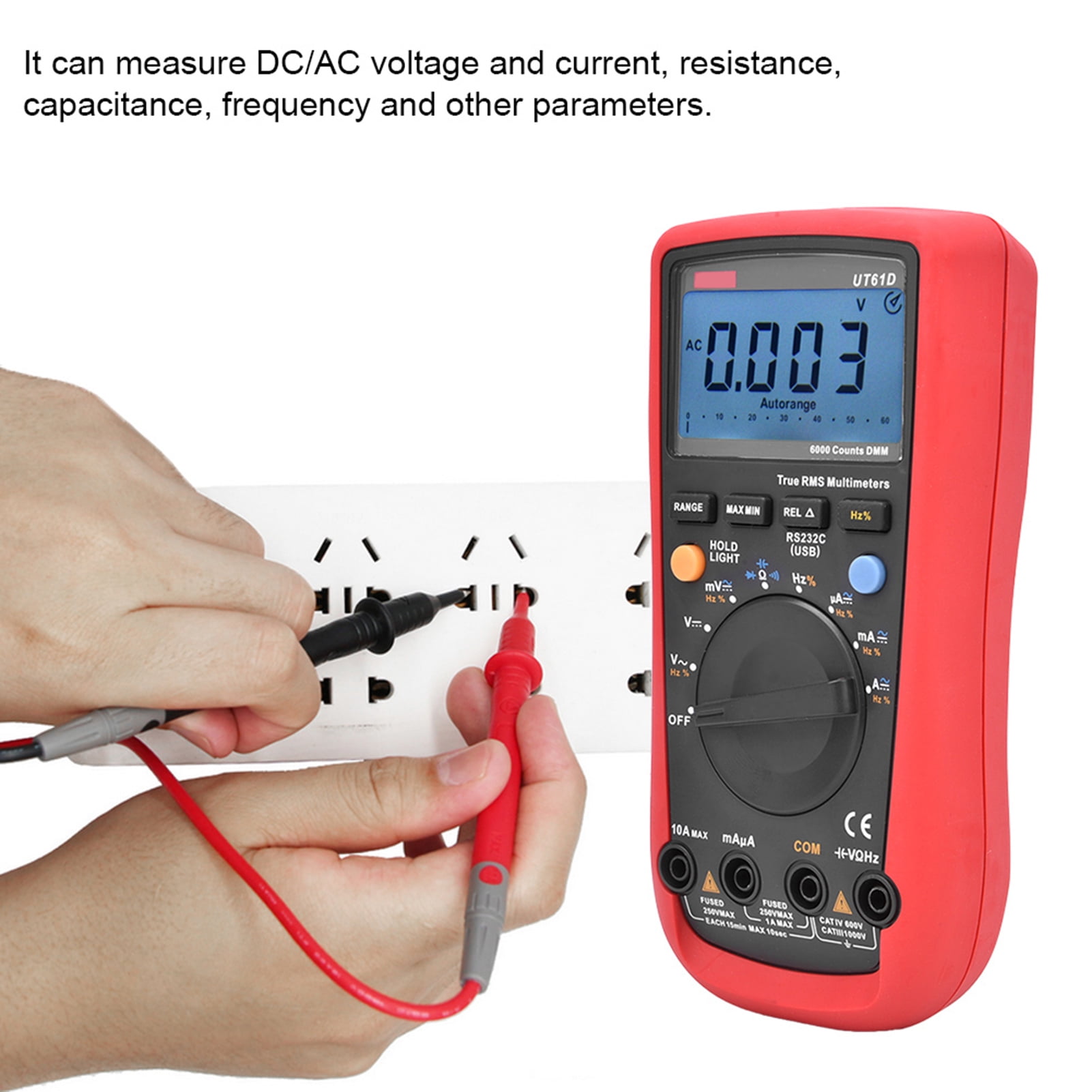 Buy Multimeter, Designed Safely High Resolution Overload Protection ...