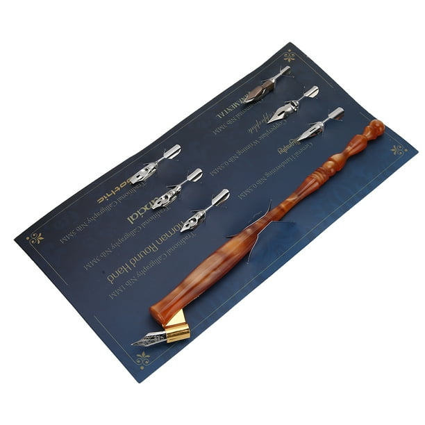 Innovative Beautiful Dip Pen with 6Pcs Nibs for English Calligraphy ...