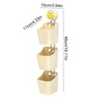 3 Pack Connectable Suction Cup Baskets, Stack Lock Vertically Wall ...