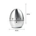 WEISIPU Kitchen Timer Egg Shaped Stainless Steel Cooking Timer ...