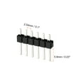 Uxcell Pack of 50 Straight Pin Header DIP Single Row 6 Pin 2.54mm Pitch Gold Plated - Walmart.com