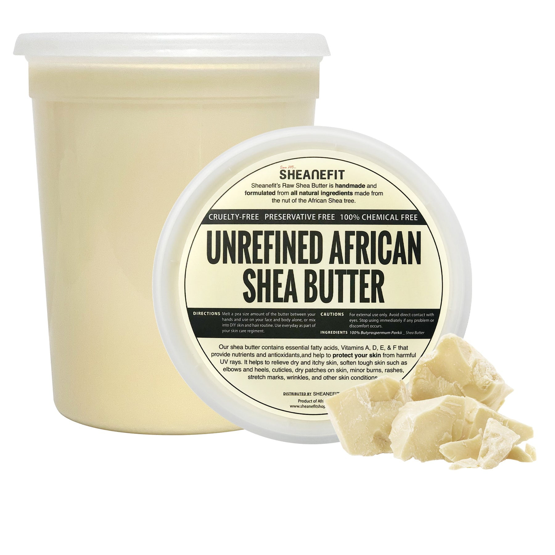 Sheanefit Unrefined Ivory Virgin African Shea Butter - 32oz - Walmart.com