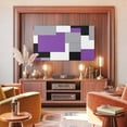 Abstract Art TV Dust Cover 32 Inch, Patchwork Purple Black and Grey ...