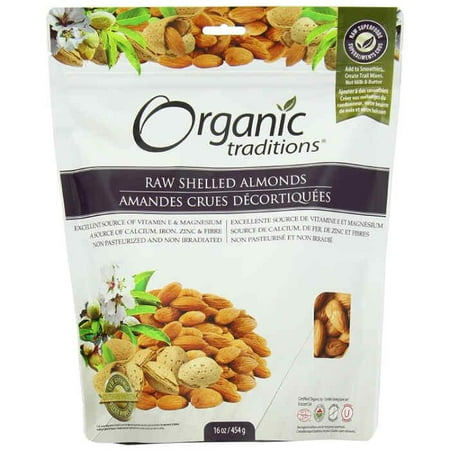 Organic Traditions - Premium Raw Shelled Almonds, 454g | Walmart Canada
