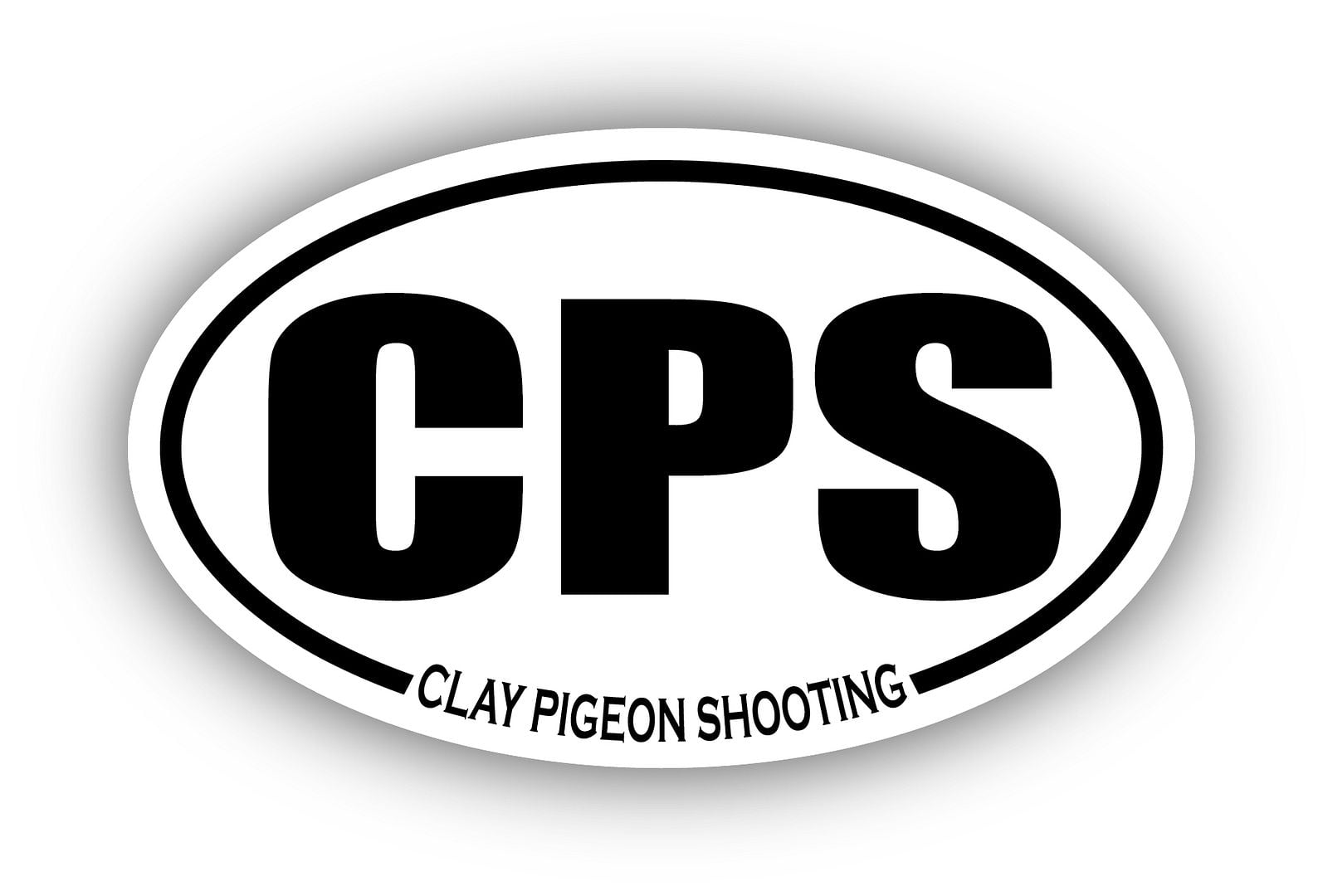 Clay Pigeon Shooting CPS Oval Bumper Sticker 3M Vinyl Decal 3 in x 5 in ...