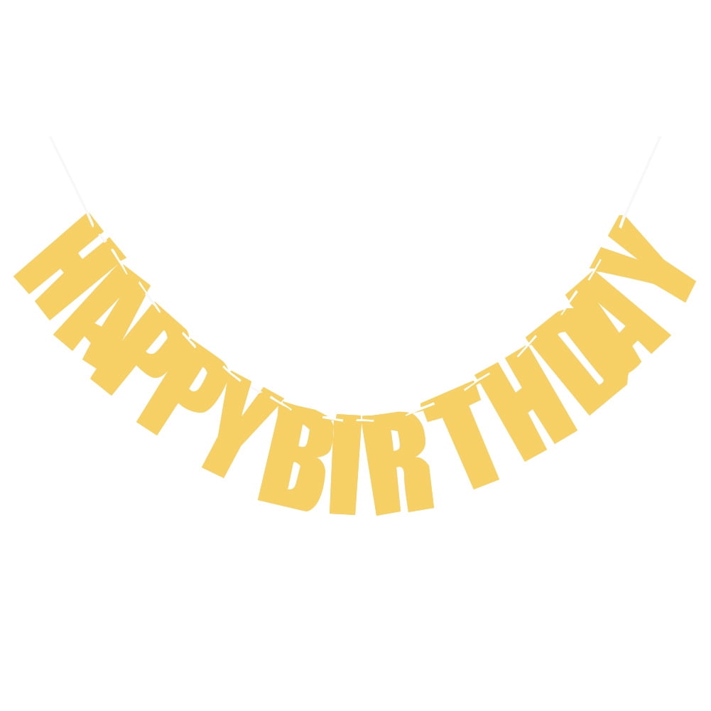 Happy Birthday Banner, Fairy String Lights Hanging Birthday Sign ...