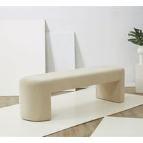 Free Shipping! SAFAVIEH Couture Dallyce Solid Linen Modern Bench, Beige ...