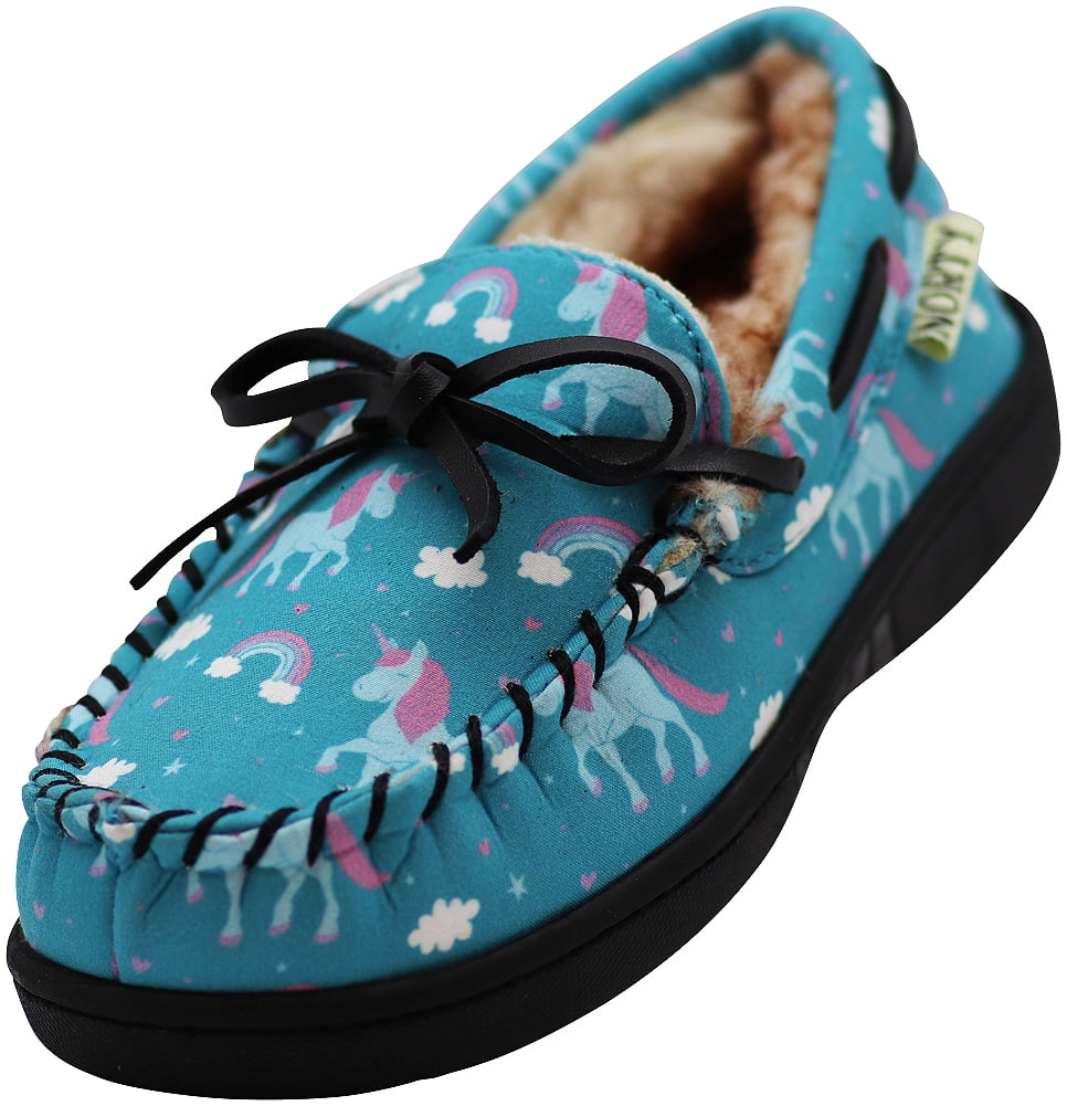 NORTY Girls Moccasins Child Female Unicorns Slippers - Runs 2 Sizes ...