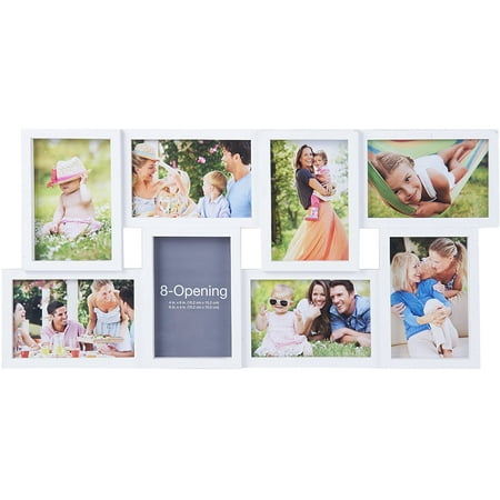 Hersh 18 x 18 Inch 9 Opening Photo Collage Frame, Displays Four 4x6 and ...